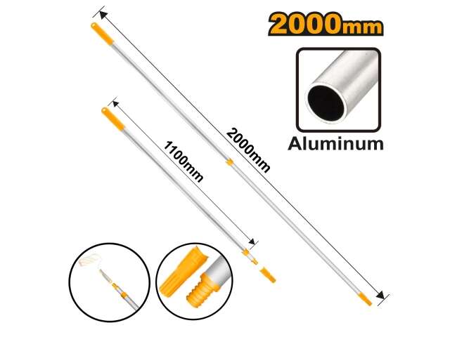 MANGO TELESCOPICO EXTENSIBLE ALUM 2MT INGCO - HRCEP0201 | Edisel Tool Store